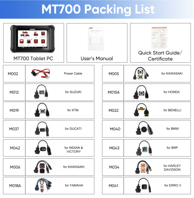 ANCEL MT700 Motorcycle Diagnostic Tool - OBD STORE